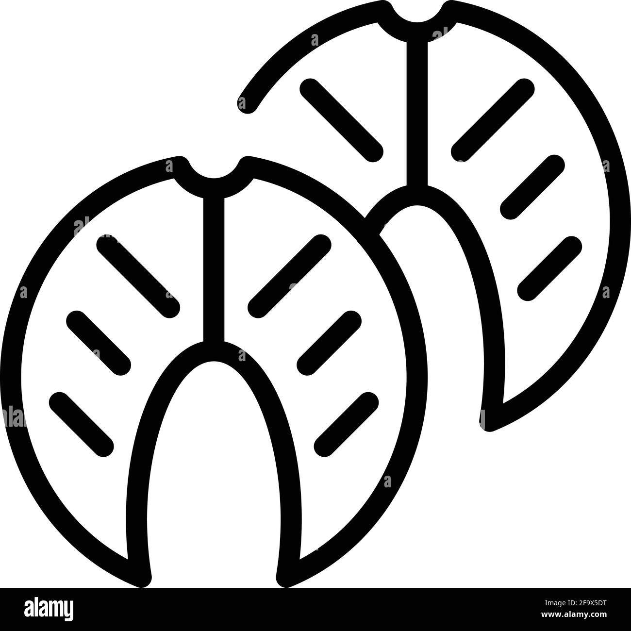 Slice fish grilled icon. Outline Slice fish grilled vector icon for web ...