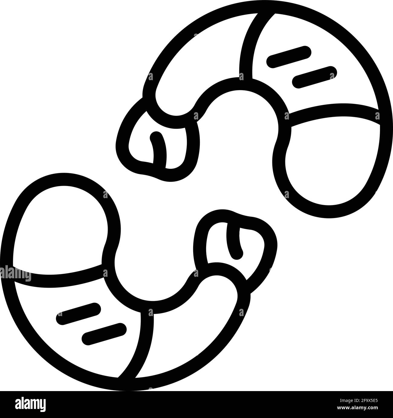 Grilled prawns icon. Outline Grilled prawns vector icon for web design ...