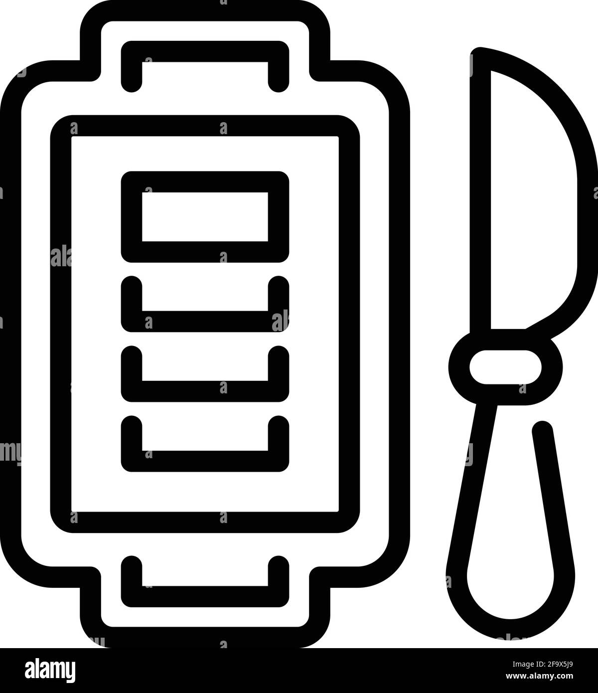 Barbecue tools icon. Outline Barbecue tools vector icon for web design ...