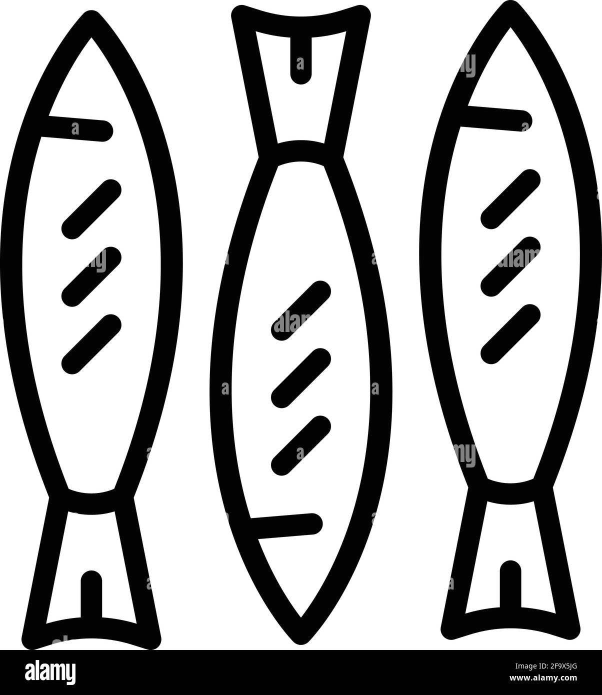 Seafood grilled icon. Outline Seafood grilled vector icon for web ...
