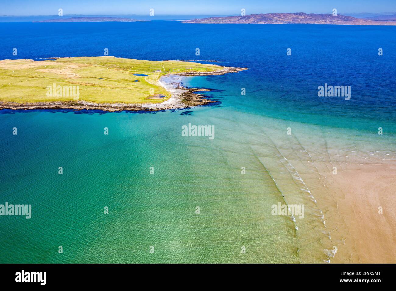 Aerial view of Dunmore Head by Portnoo in County Donegal, Ireland Stock ...