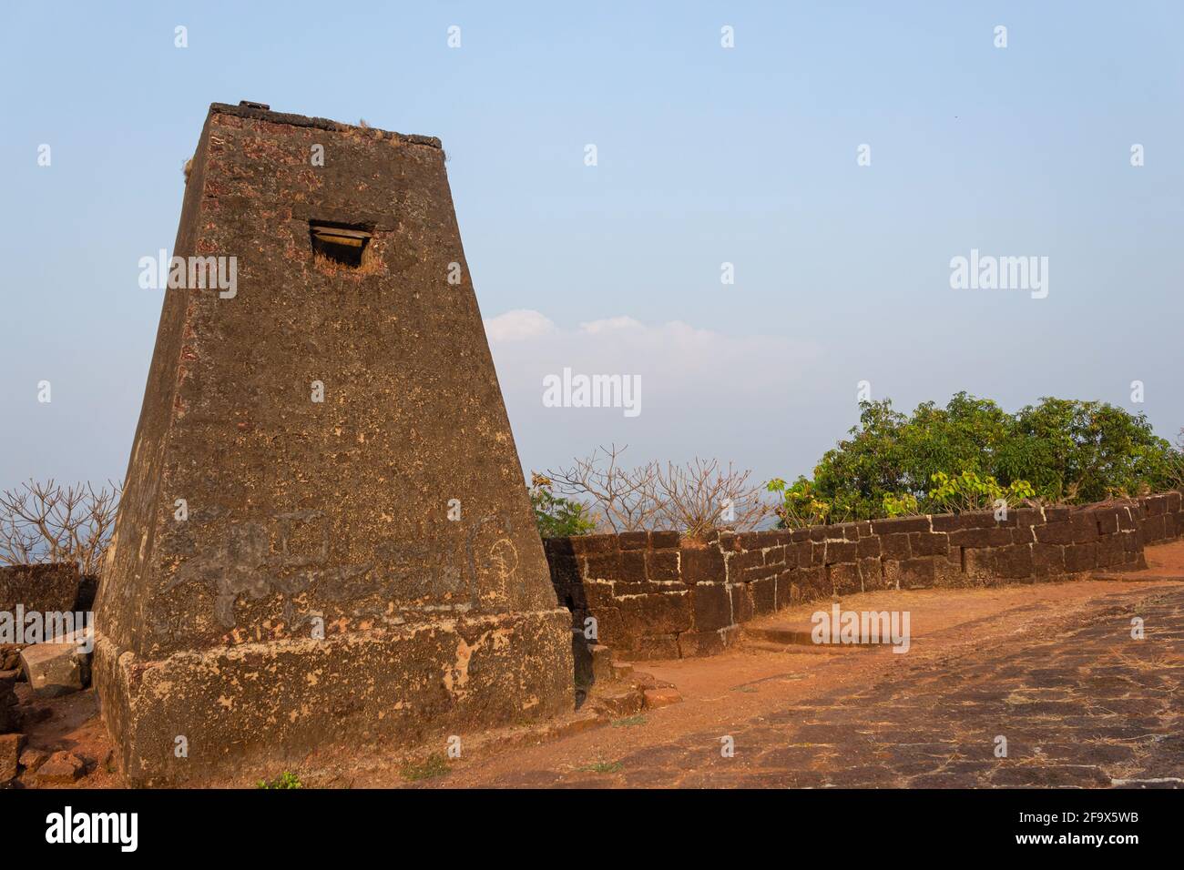 Small watch tower on the top of the Jaigad fort, Jaigad, Maharashtra ...