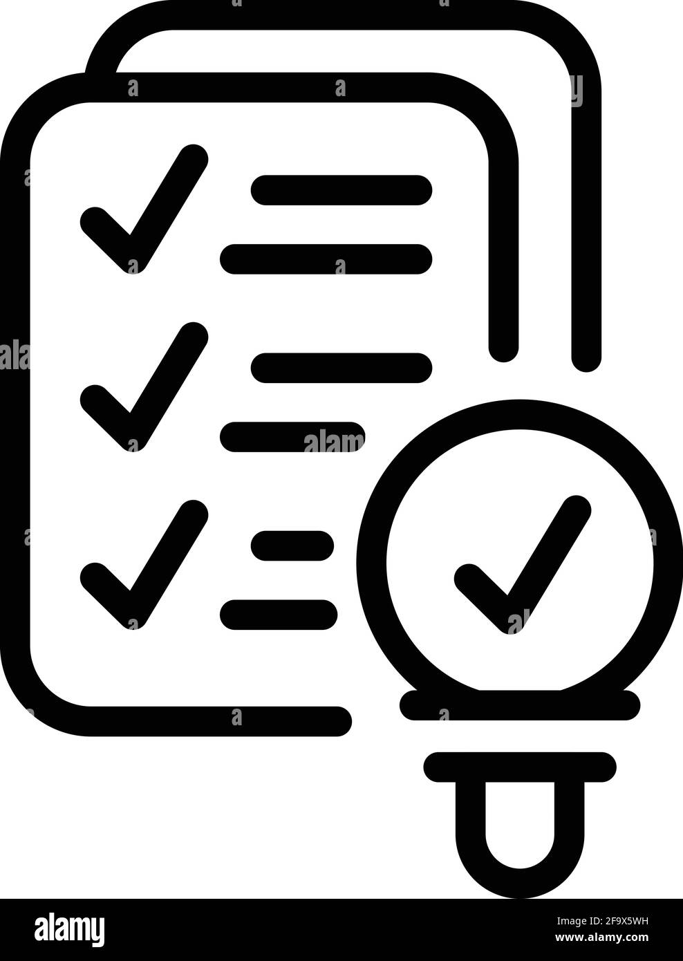 Test checklist icon. Outline Test checklist vector icon for web design ...