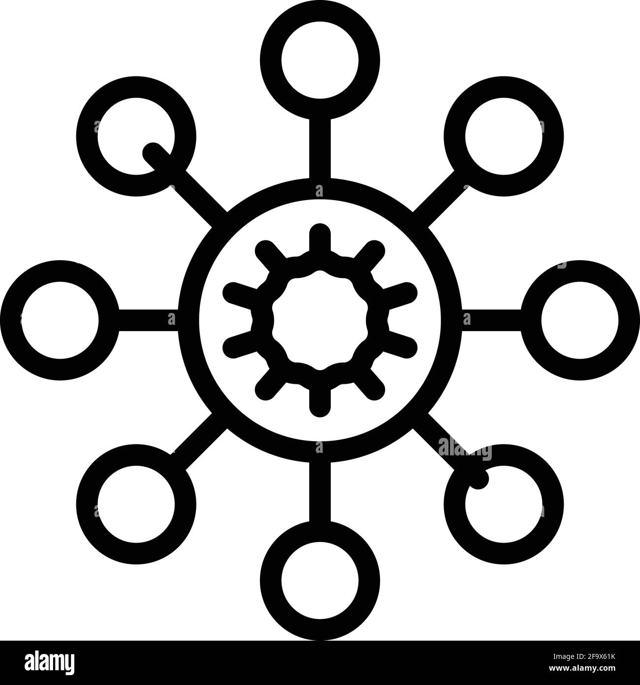 Virus infection icon. Outline Virus infection vector icon for web ...