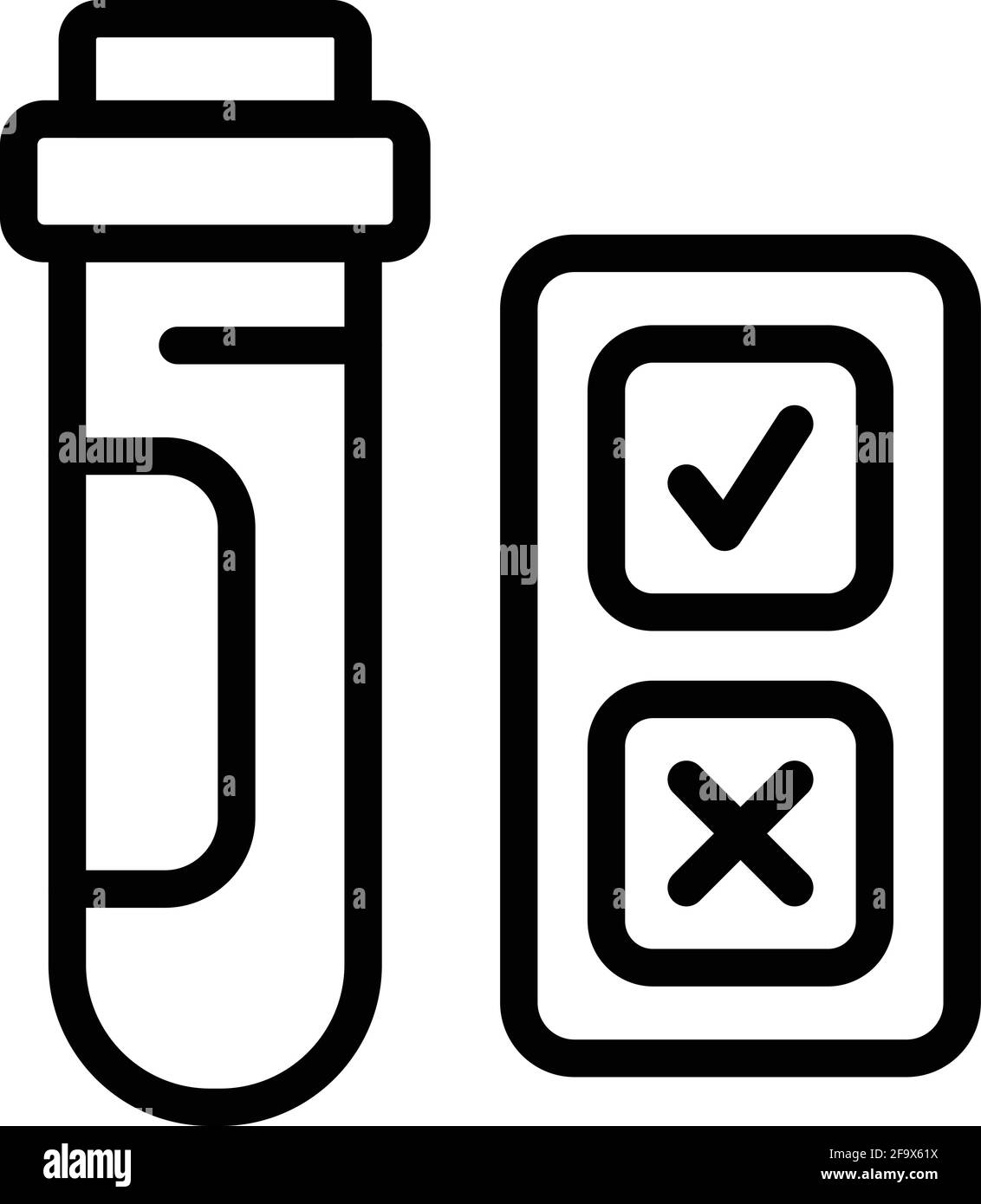 Lab tube icon. Outline Lab tube vector icon for web design isolated on ...