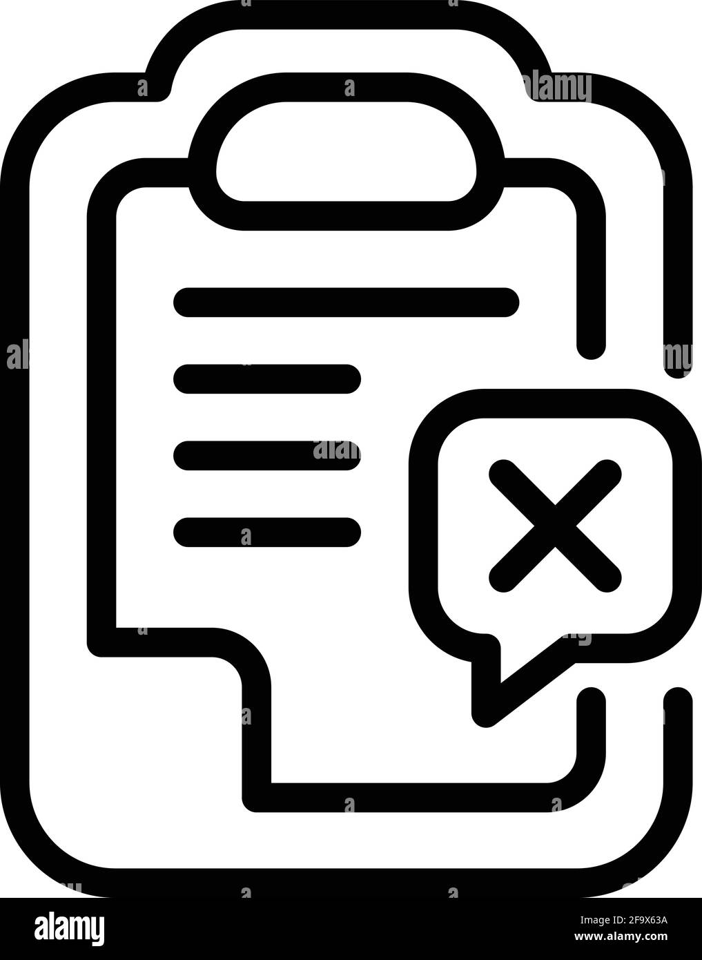 Negative test icon. Outline Negative test vector icon for web design ...