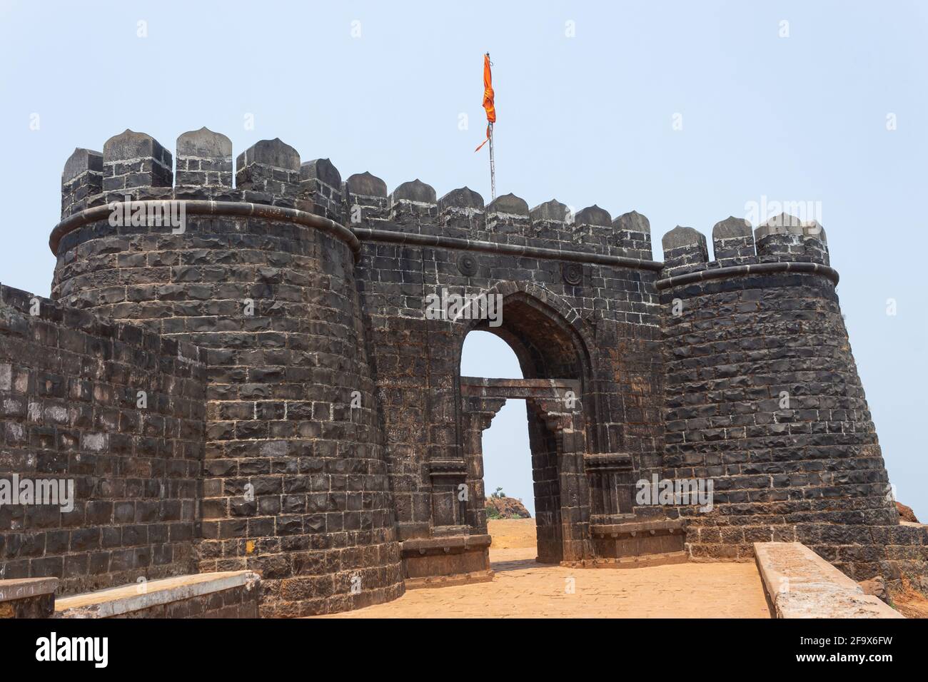 Entrance gate of Vishalgad Fort, Kolhapur, Maharashtra, India Stock ...