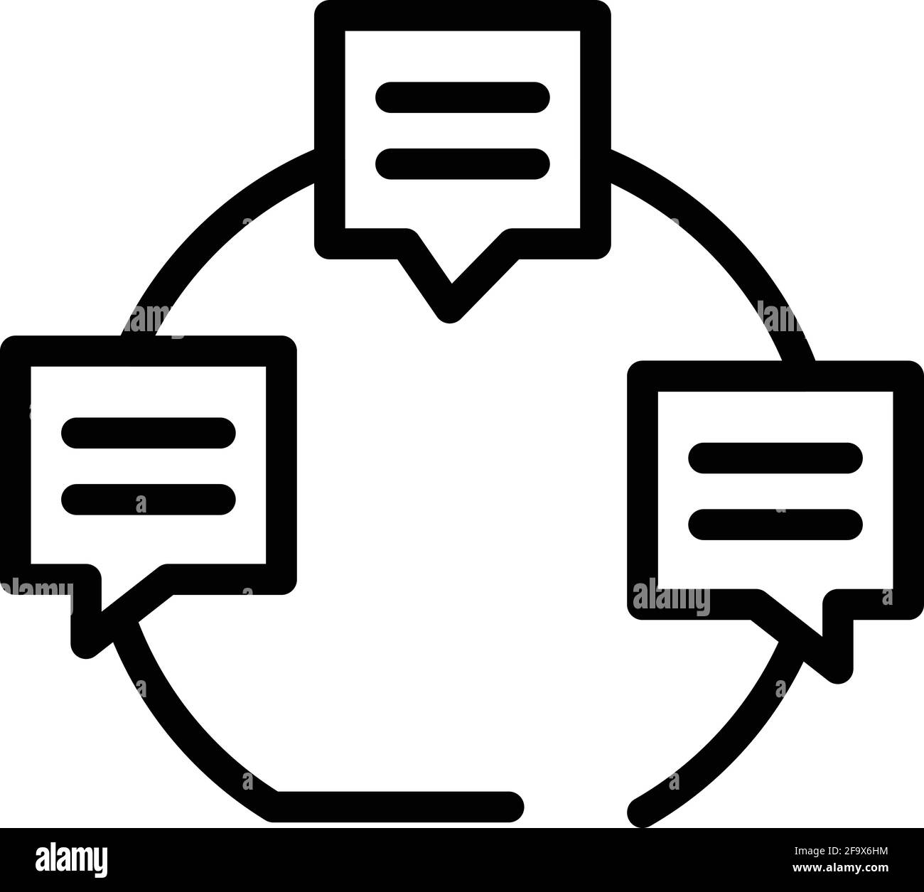 Group network chat icon. Outline Group network chat vector icon for web ...