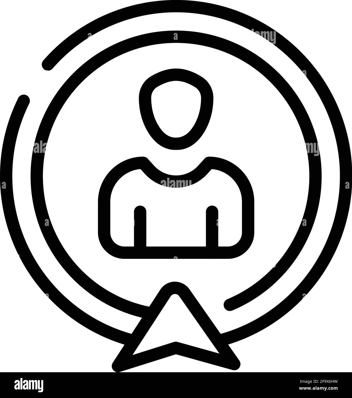 Network user icon. Outline Network user vector icon for web design ...