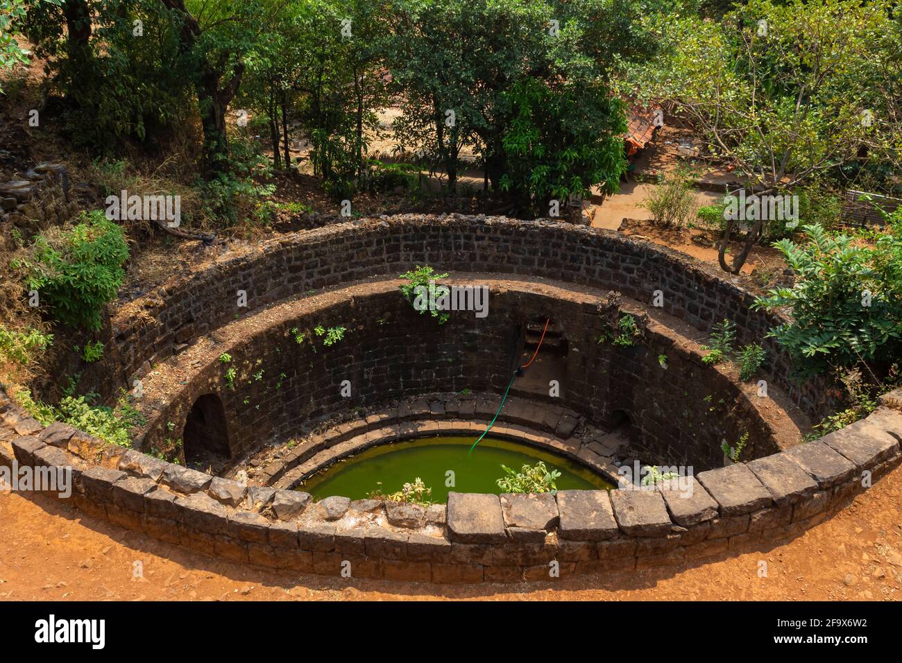 Drinking water well on the top of the fort, Vishalgad Fort, Kolhapur ...