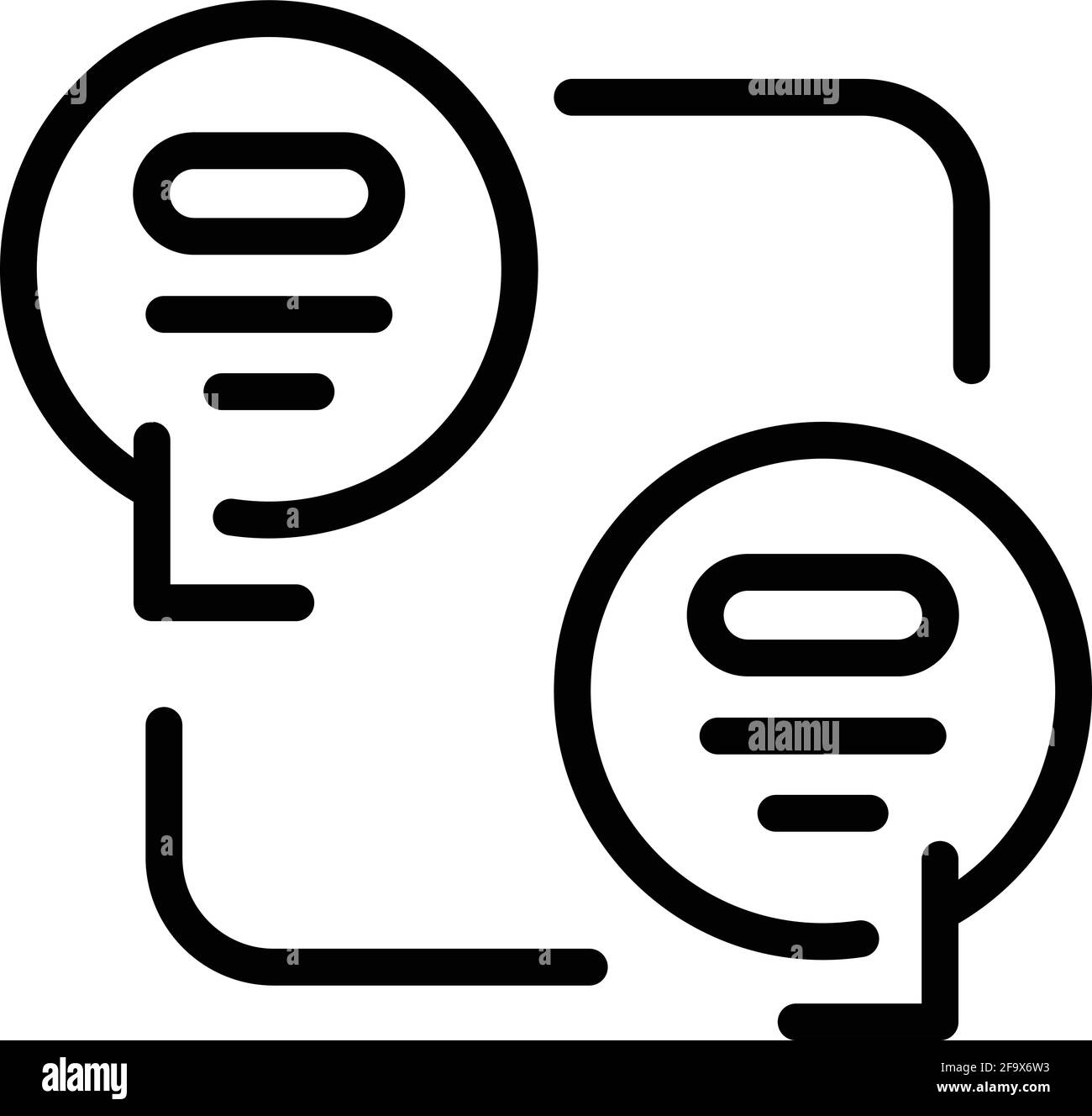 Network messenger icon. Outline Network messenger vector icon for web ...