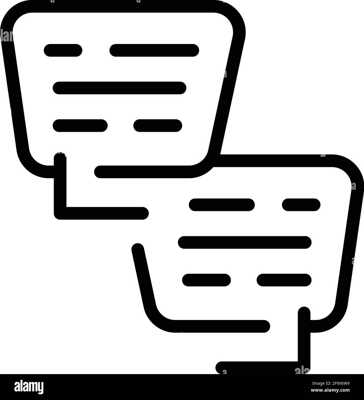 Communication chat icon. Outline Communication chat vector icon for web ...