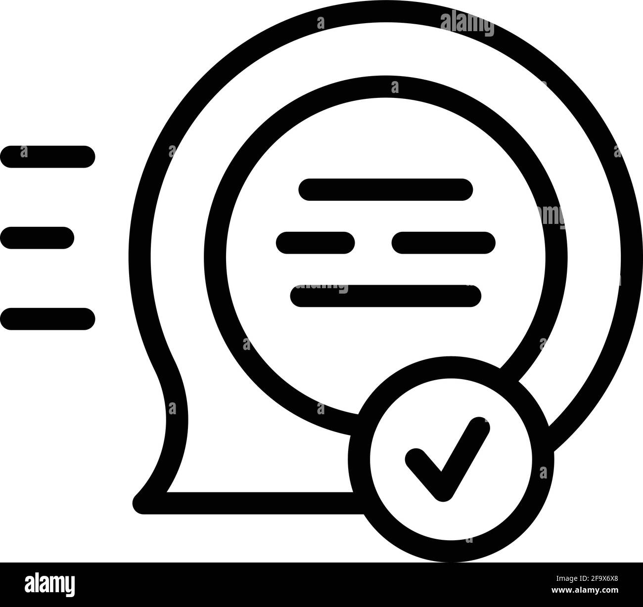 Sent message icon. Outline Sent message vector icon for web design ...