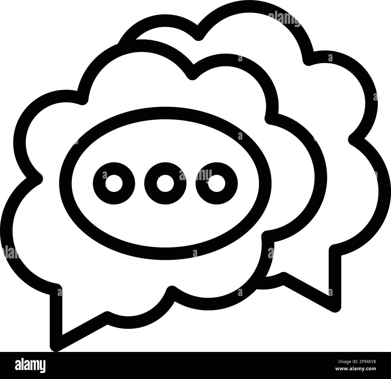 Bubble chat icon. Outline Bubble chat vector icon for web design ...