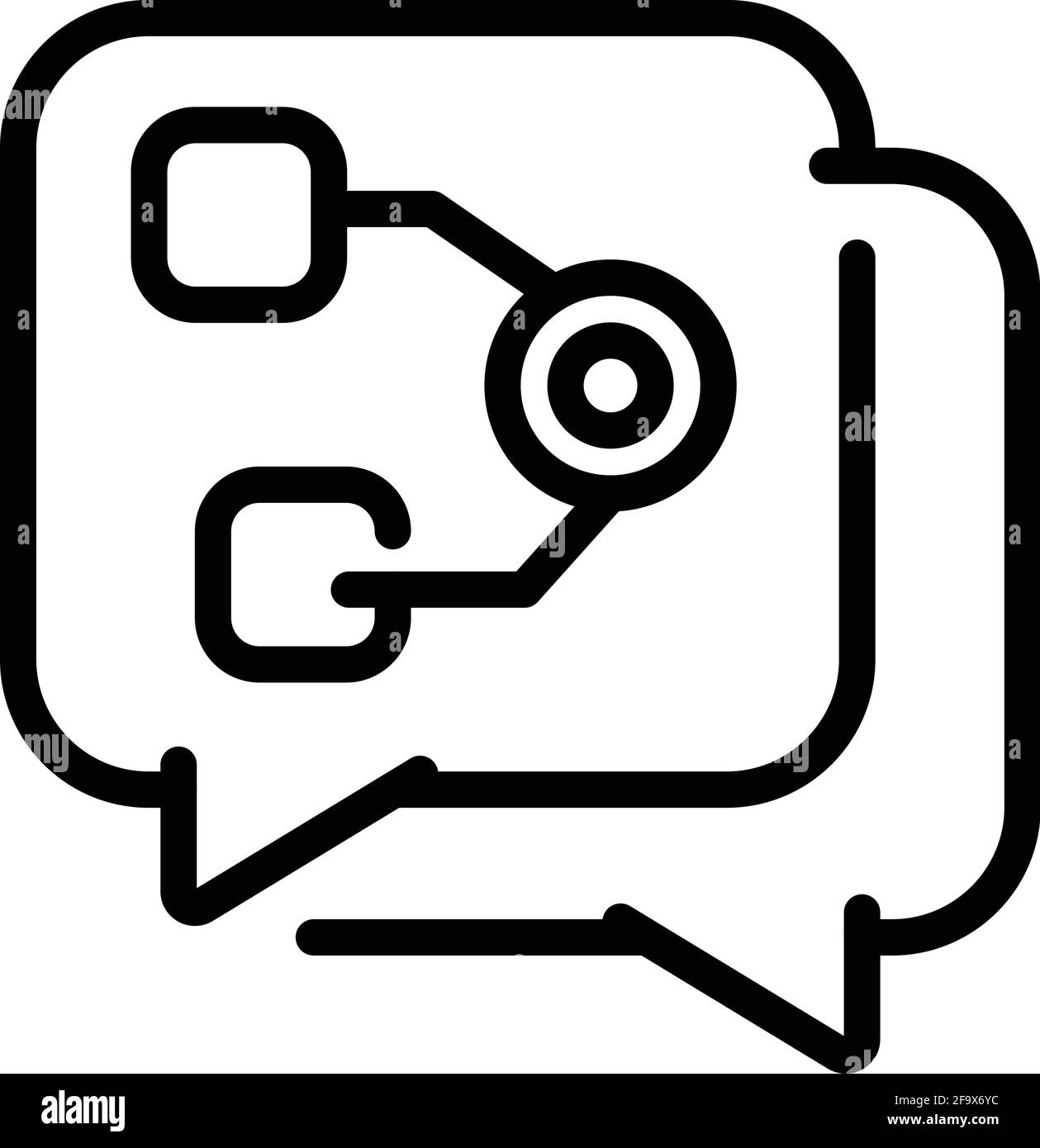Safe chatting icon. Outline Safe chatting vector icon for web design ...