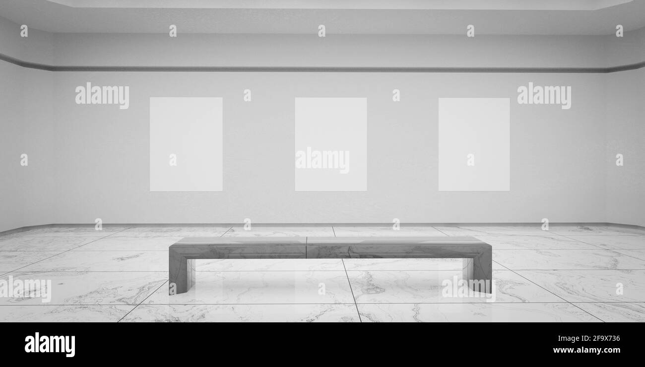 Empty art gallery Black and White Stock Photos & Images - Alamy