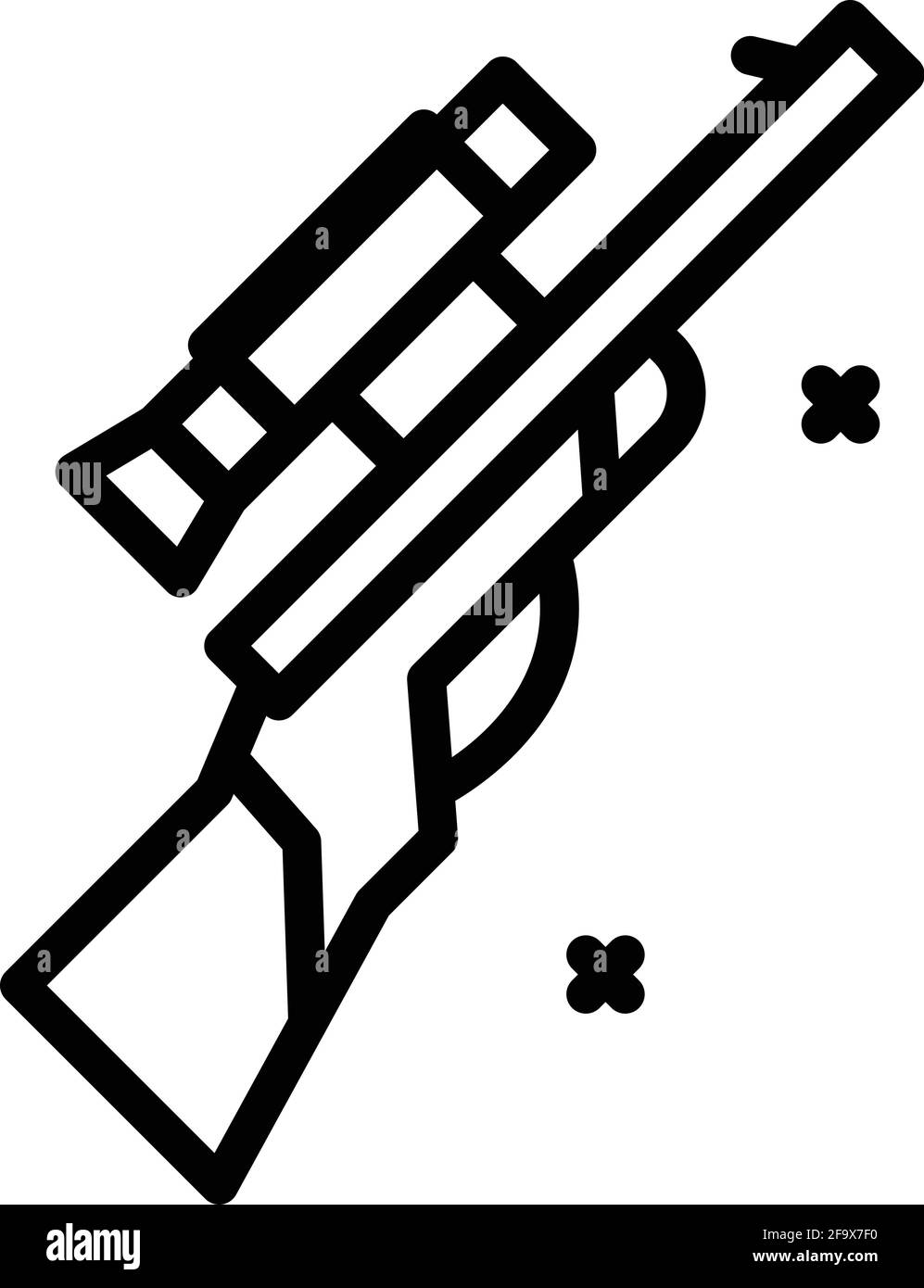 Safari gun icon. Outline Safari gun vector icon for web design isolated ...