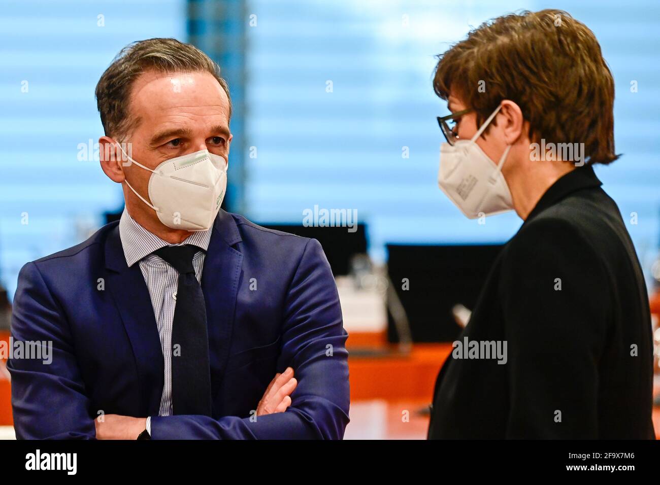 Berlin, Germany. 21st Apr, 2021. Heiko Maas (SPD), Foreign Minister ...