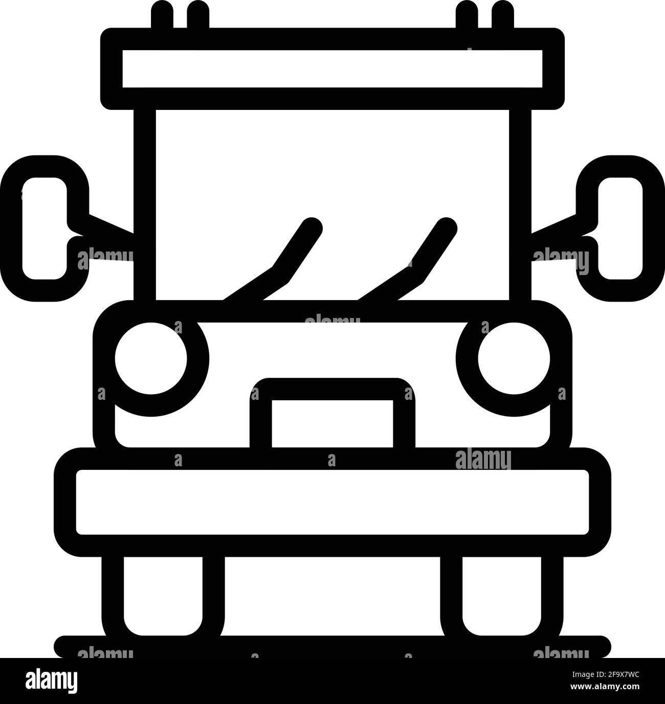 Trip safari car icon. Outline Trip safari car vector icon for web ...