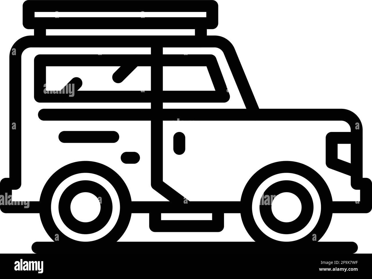 Safari suv icon. Outline Safari suv vector icon for web design isolated ...