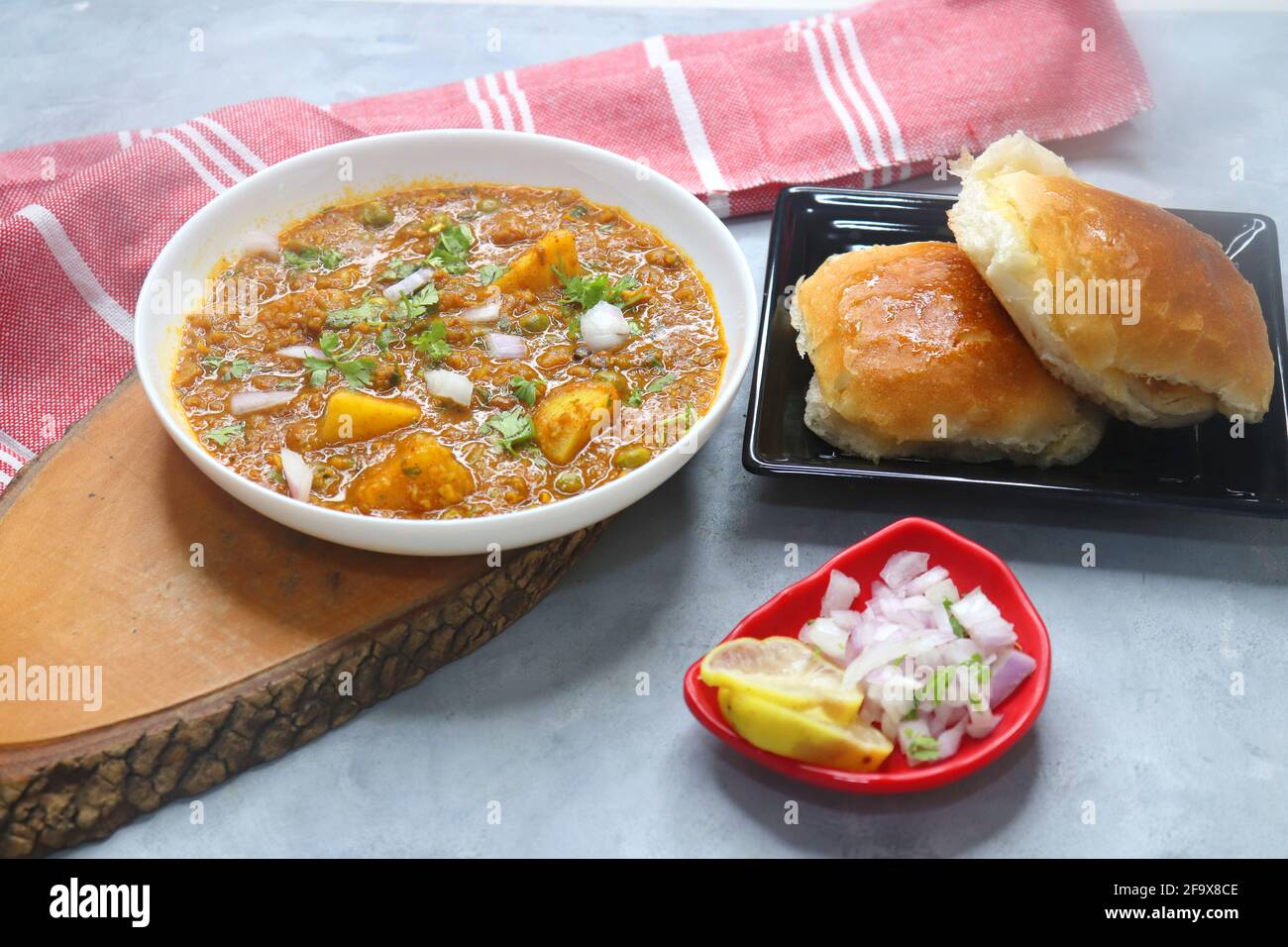 Indian famous dish Mutton Kheema Pav or Khima Paav is a minced goat ...