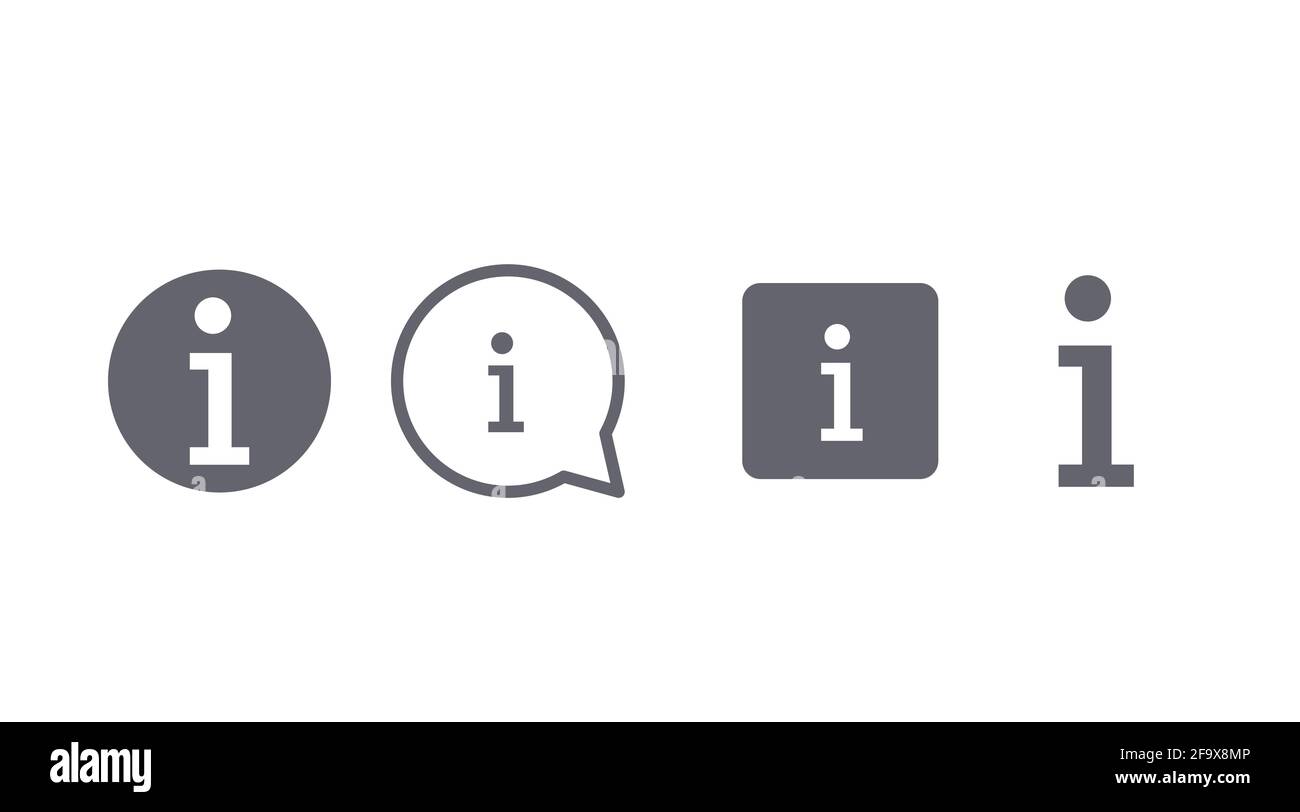 Info Icon Set. Vector isolated illustrations. Information icon or sign ...