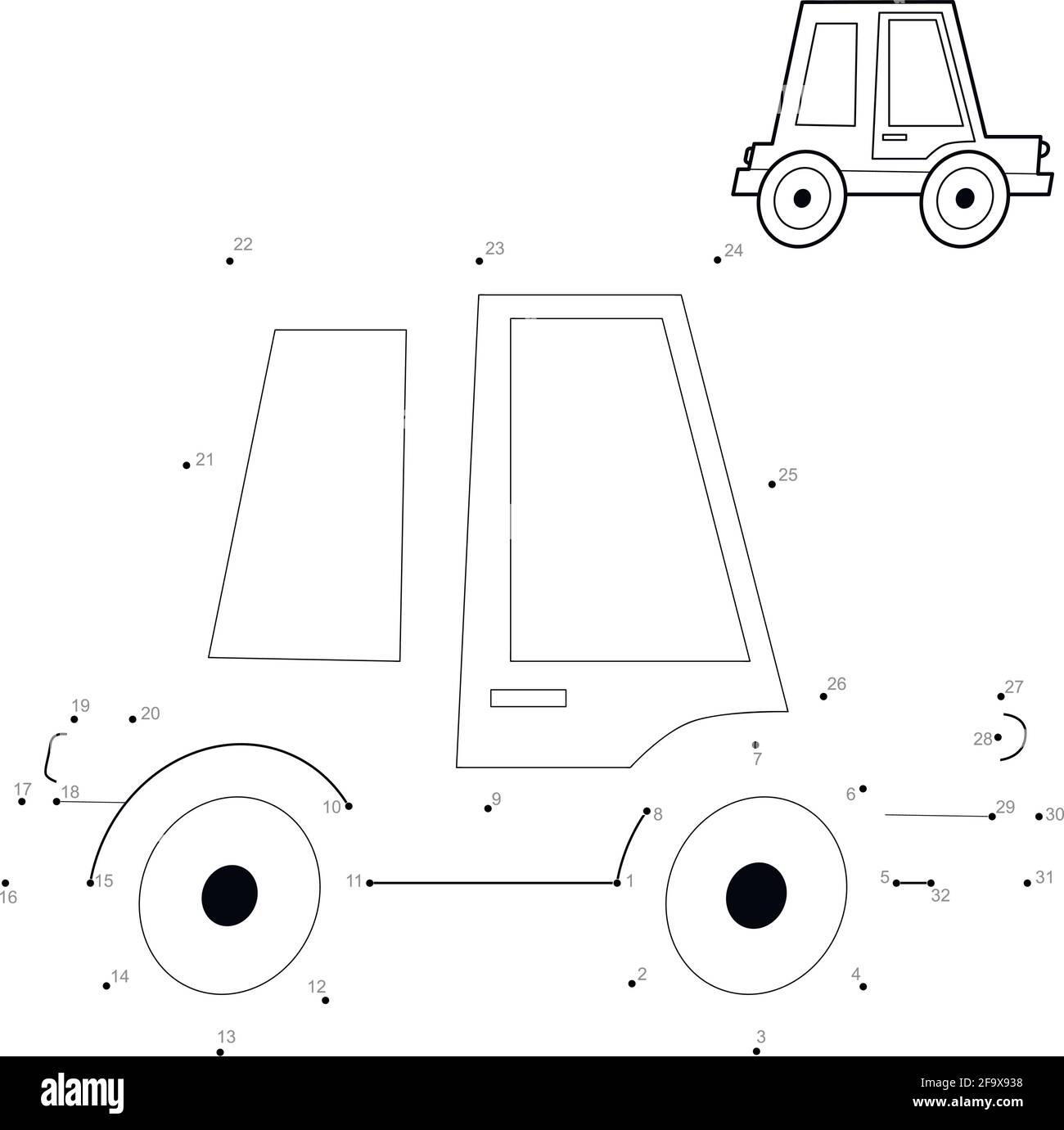 Dot to dot puzzle for children. Connect dots game. car illustration ...