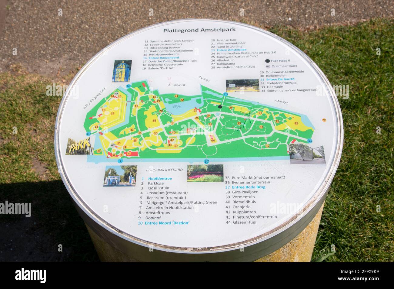 Map Amstelpark Park At Amsterdam The Netherlands 6-4-2020 Stock Photo ...