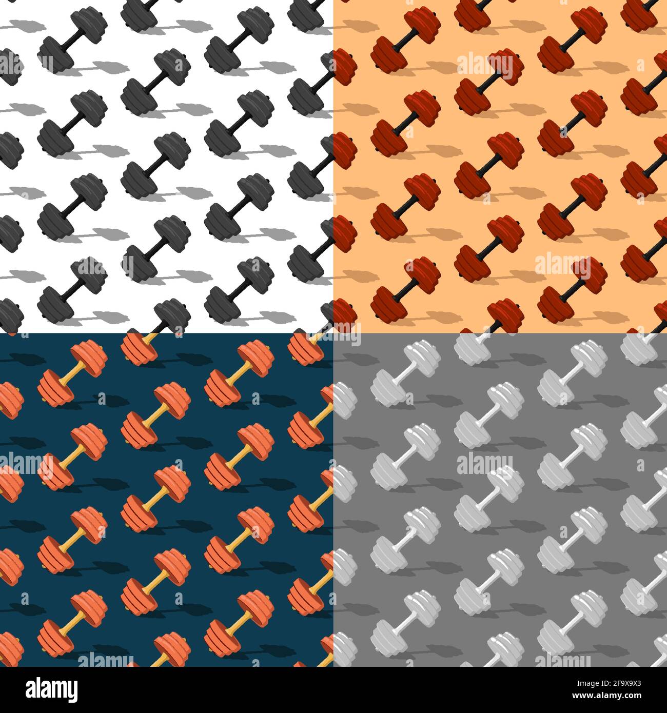 Dumbell workout Stock Vector Images - Alamy