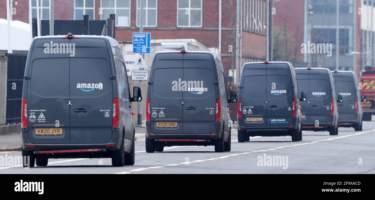 Amazon delivery vans hi-res stock photography and images - Alamy