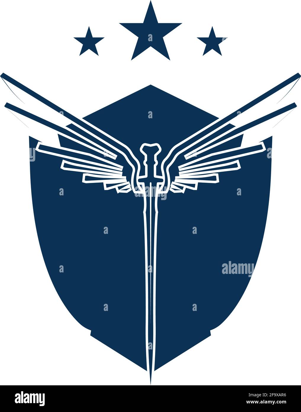 The winged sword with shield vector icon Stock Vector Image & Art - Alamy