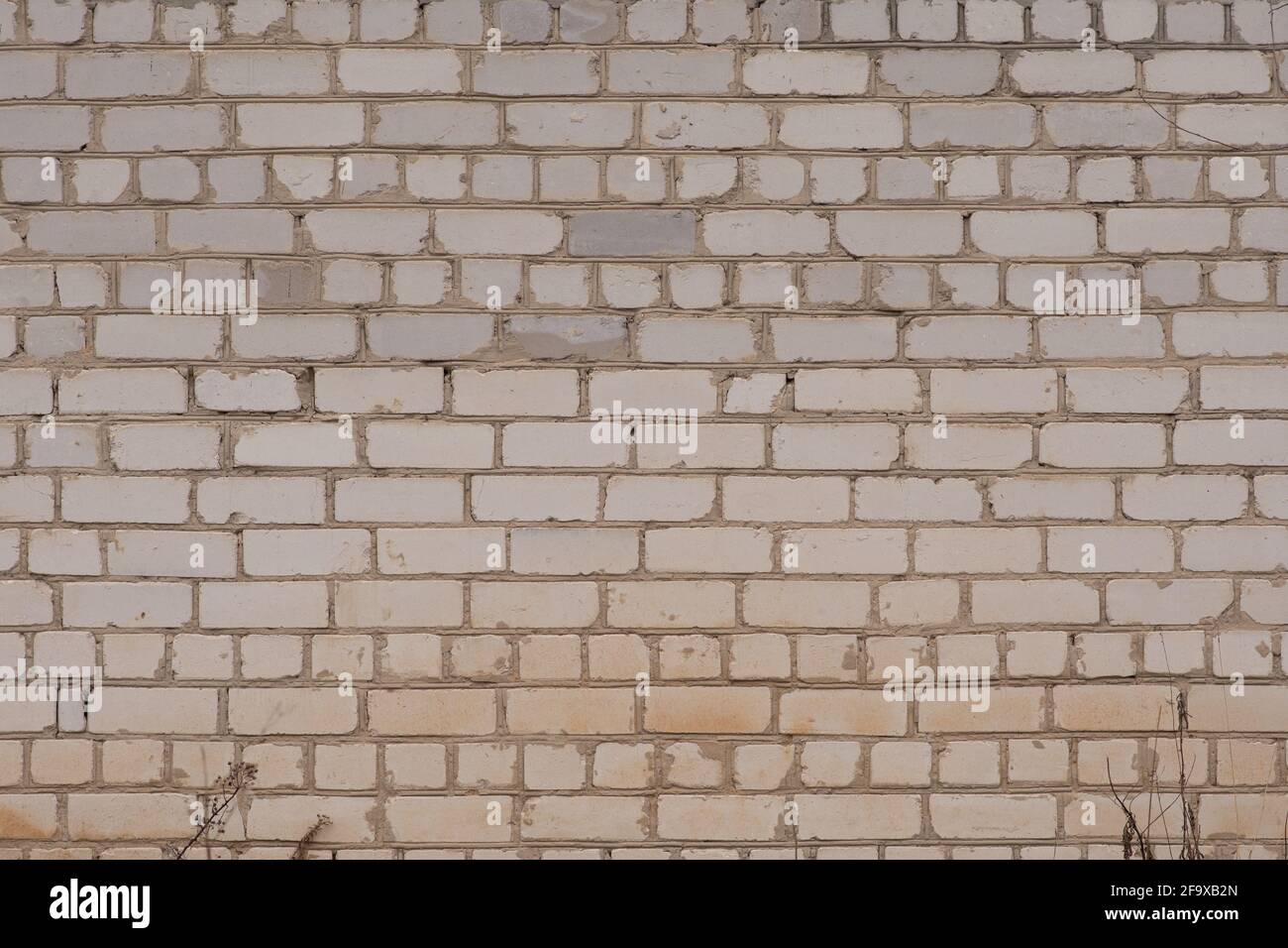 White brick wall made of silicate brick Stock Photo - Alamy