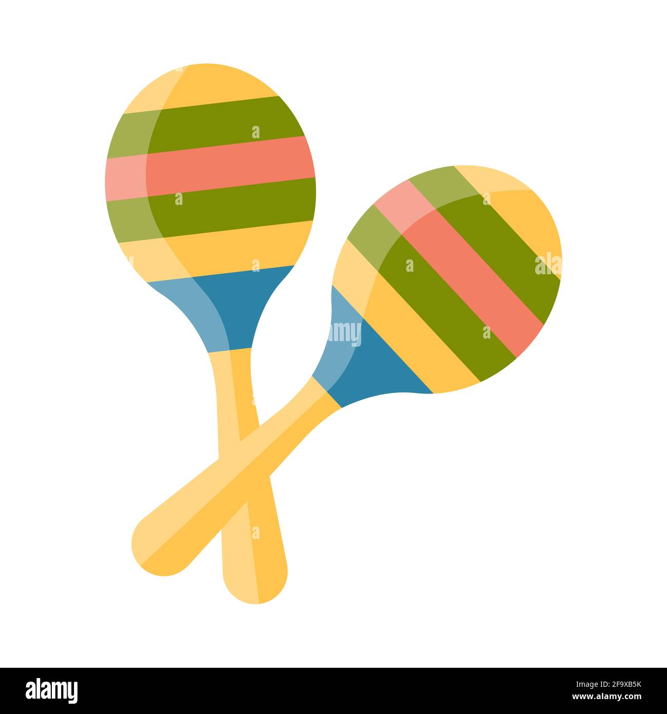 festive maracas on white background icon. Vector Illustration Stock ...