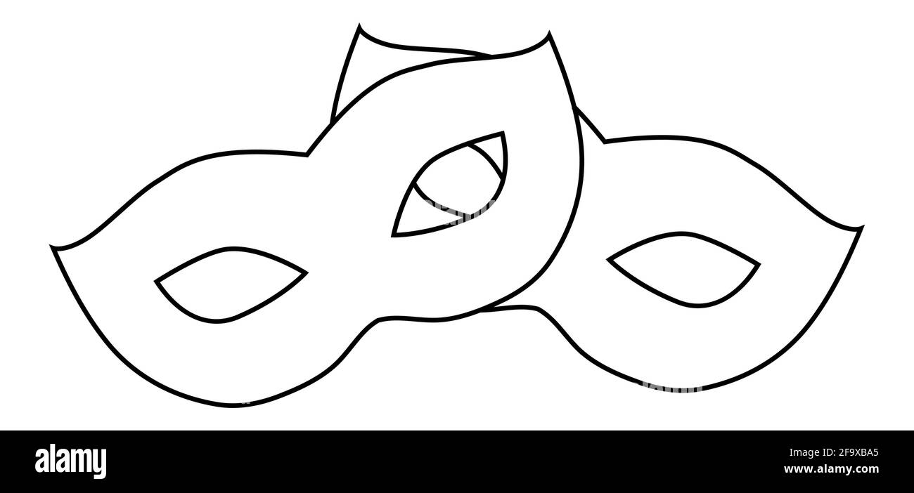 festive masquerade mask on white background icon. Vector Illustration ...