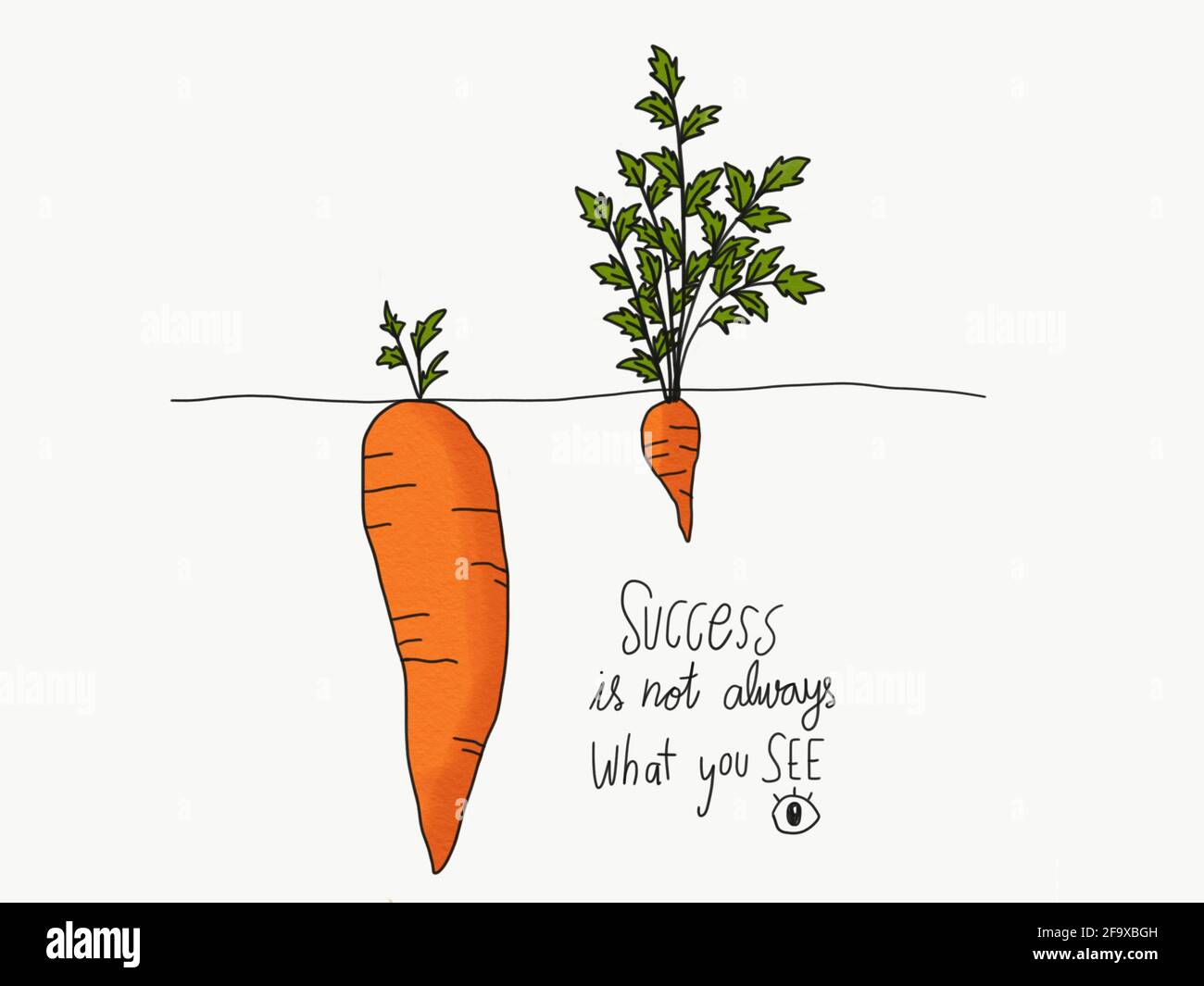 Big and small carrot and word success is not always what you see ...