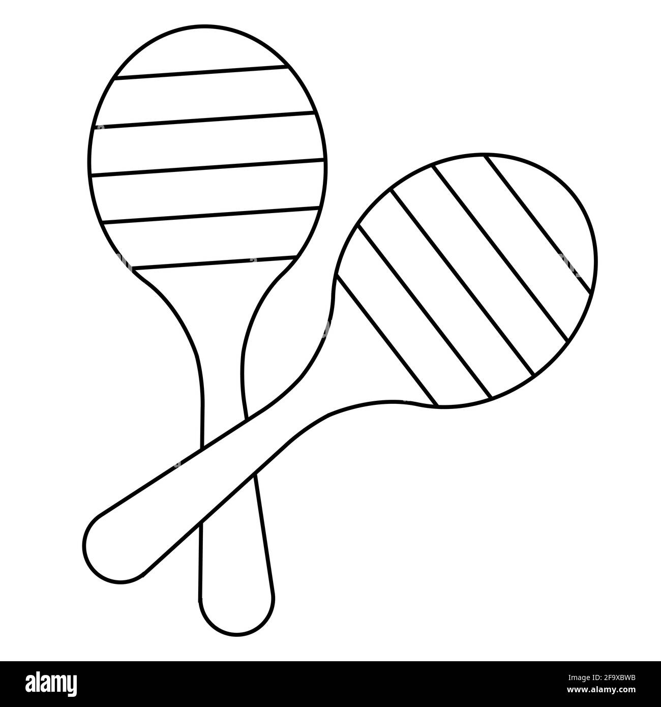 festive maracas on white background icon. Vector Illustration Stock ...