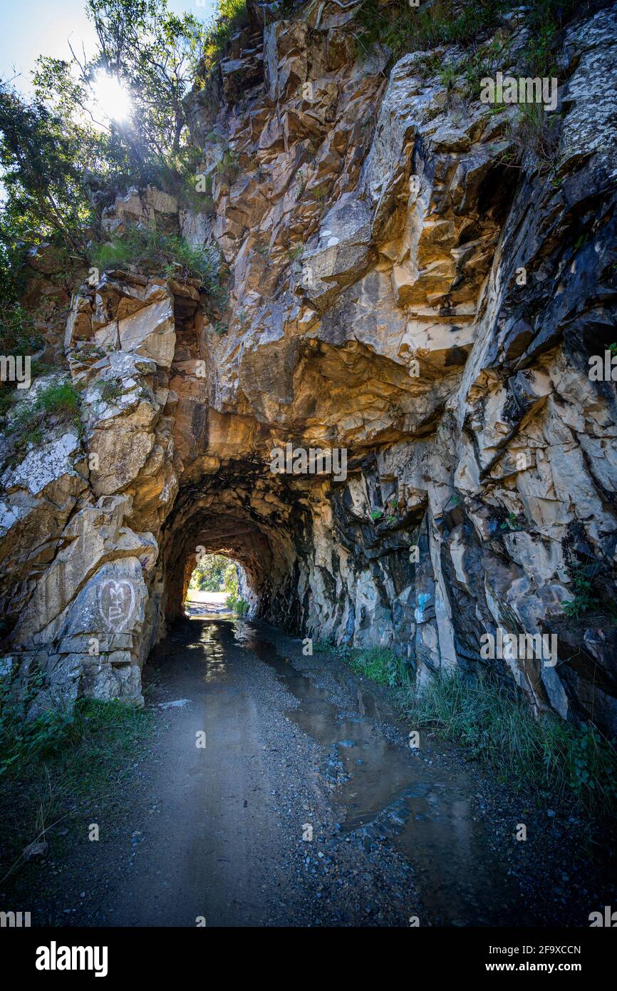 Tunnel through the rock hi-res stock photography and images - Alamy