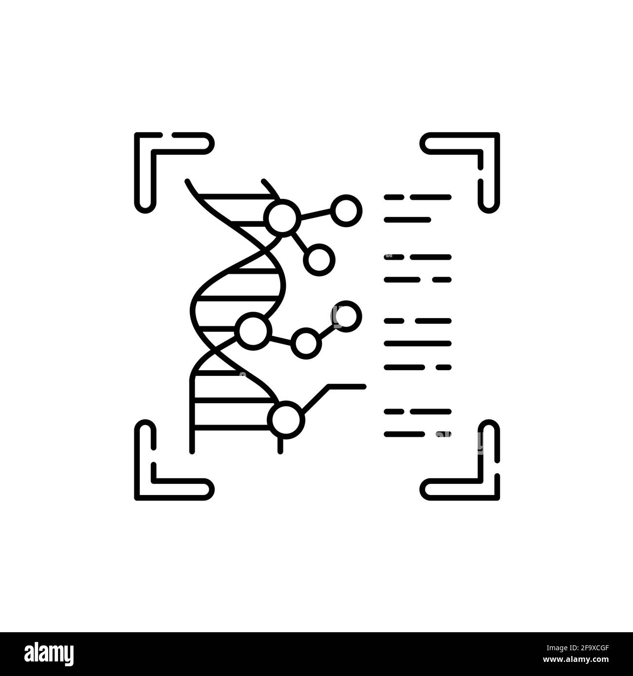 Dna Identification Olor Line Icon Id And Verifying Person Pictogram