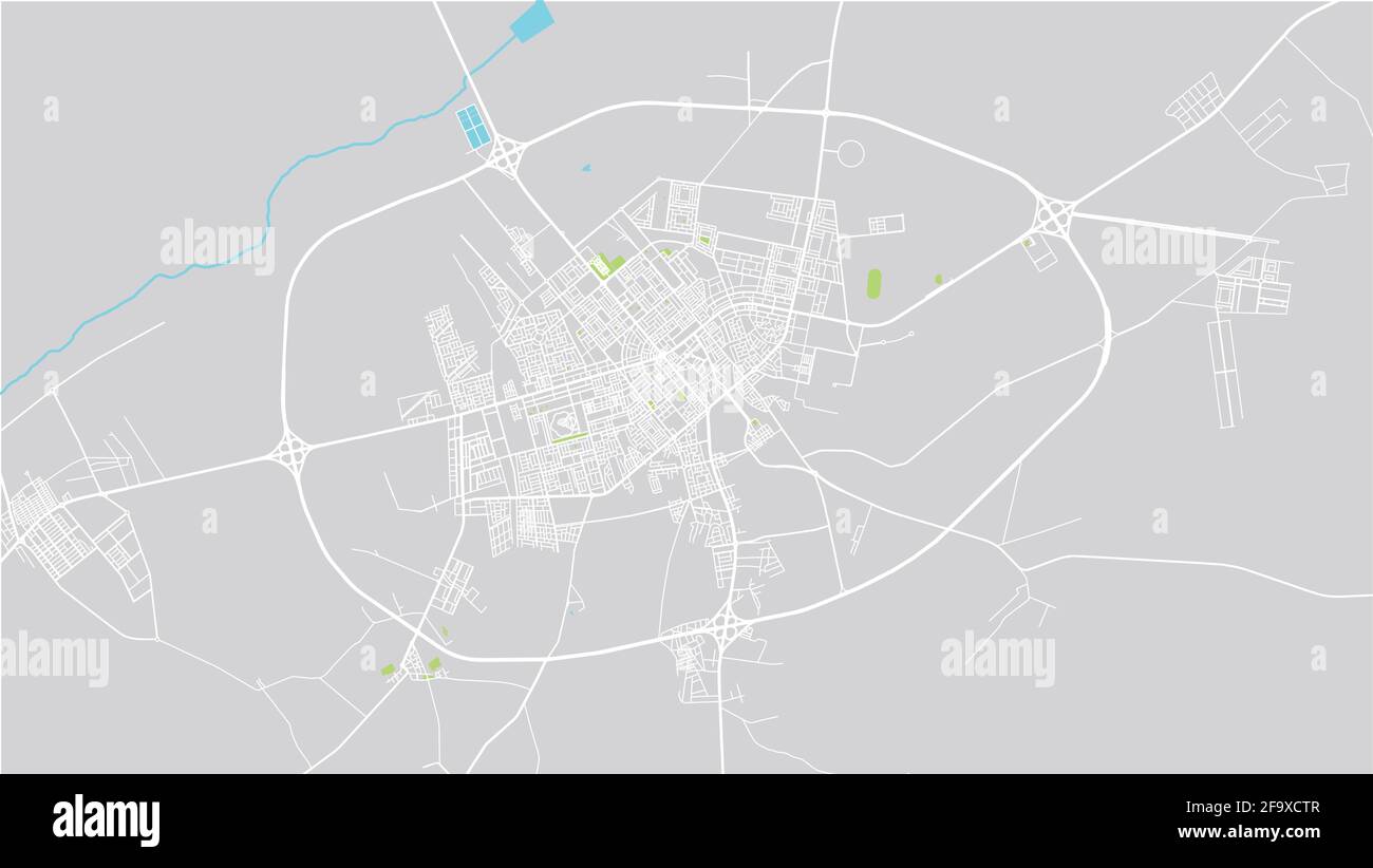Urban vector city map of Ar Rass, Saudi Arabia, Middle East Stock ...