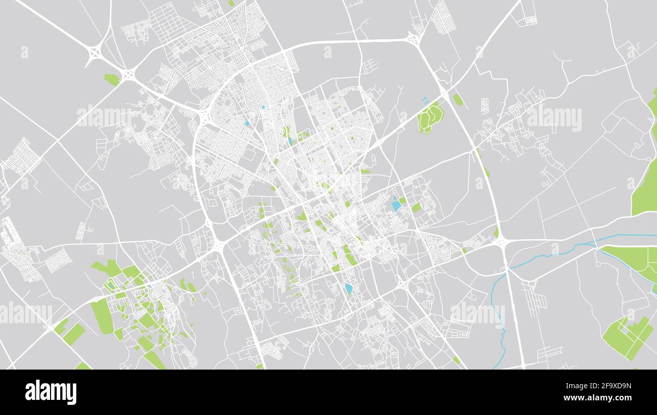 Urban vector city map of Buraydah, Saudi Arabia, Middle East Stock ...