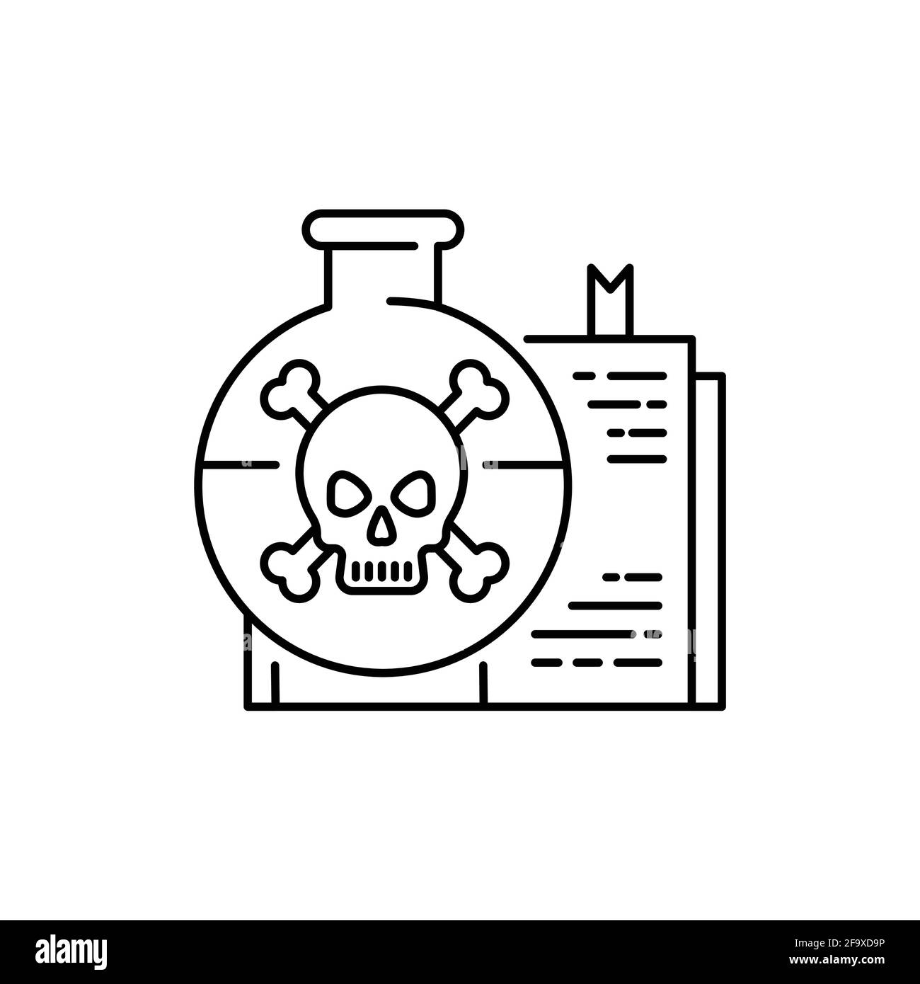 Toxicology color line icon. Pictogram for web page, mobile app, promo ...