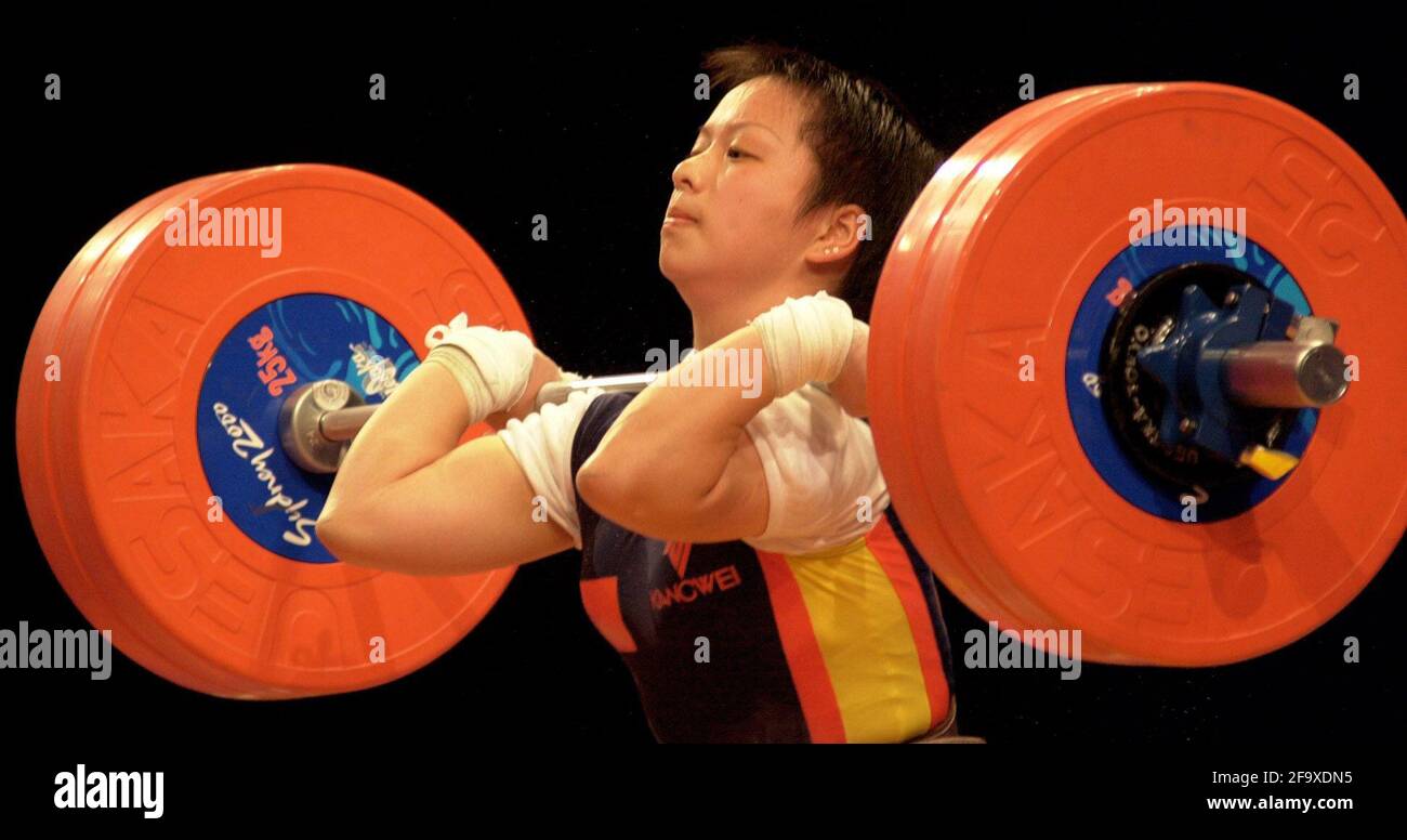 Sydney Olympics Games September 2000Womens 53kg weightlifting, Xia Yang ...