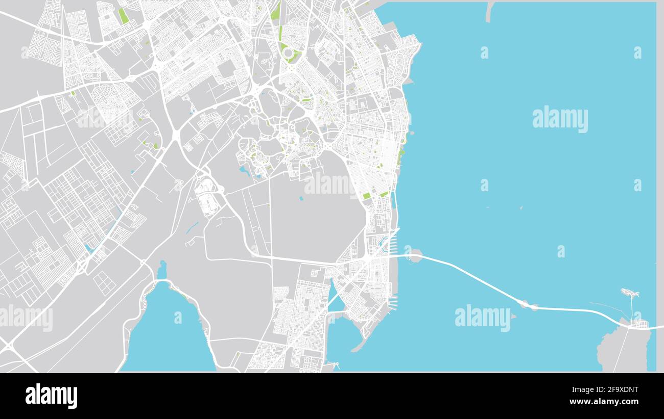 Urban vector city map of Khobar, Saudi Arabia, Middle East Stock Vector ...