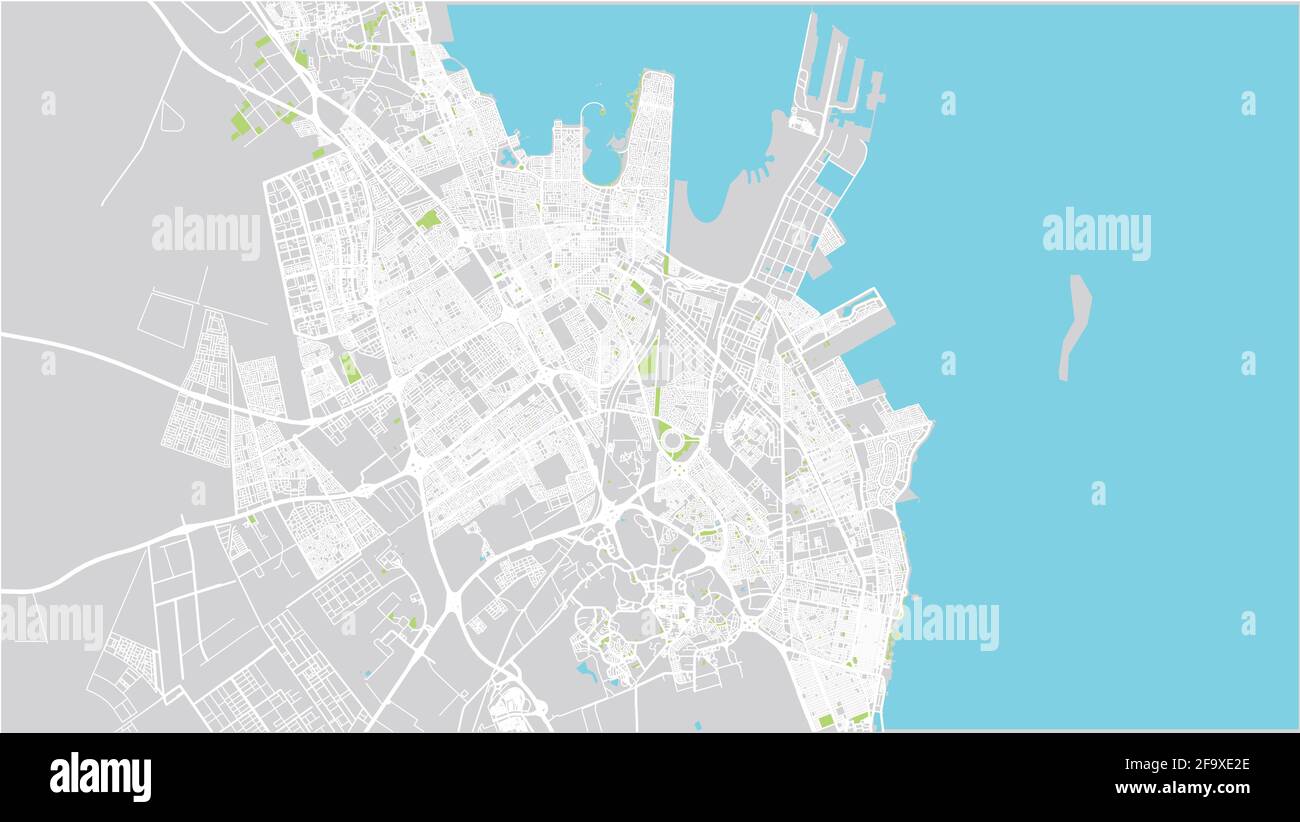 Urban vector city map of Dammam, Saudi Arabia, Middle East Stock Vector ...