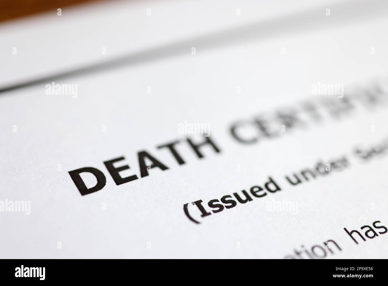 Death certificate hi-res stock photography and images - Alamy