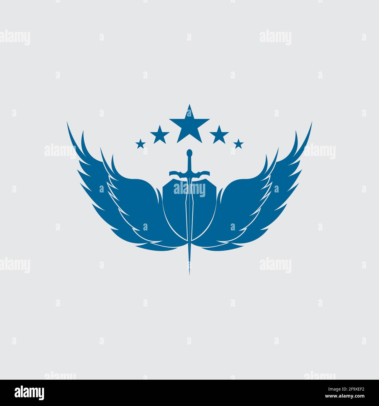 The winged sword with shield vector icon Stock Vector Image & Art - Alamy