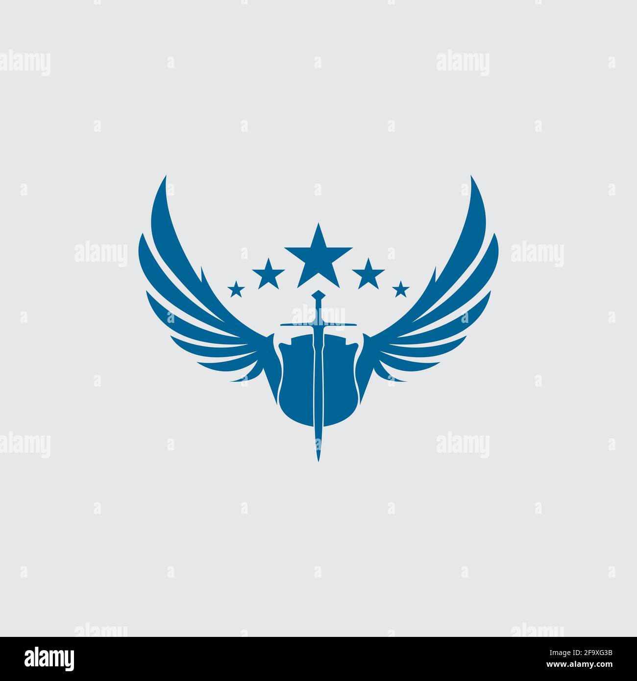 The winged sword with shield vector icon Stock Vector Image & Art - Alamy