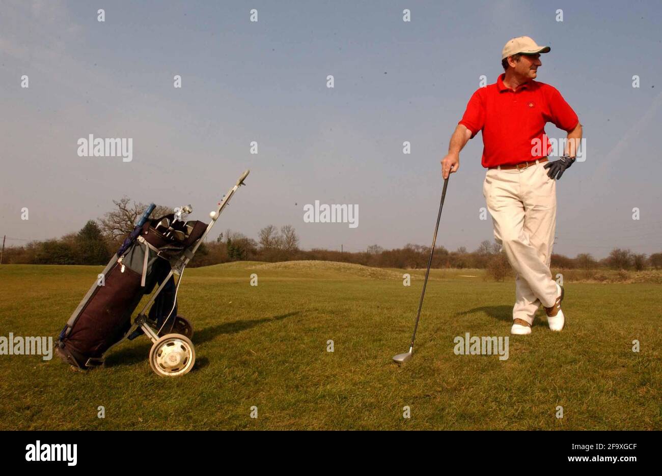 STEPHEN CONLEY ON THE MILL GREEN GOLF COURSE.26/3/03 PILSTON Stock ...