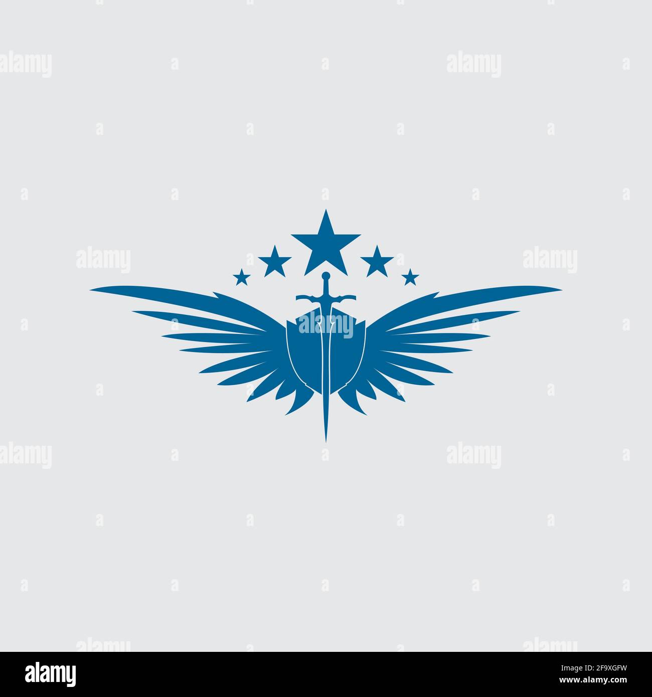 Winged sword emblem hi-res stock photography and images - Alamy