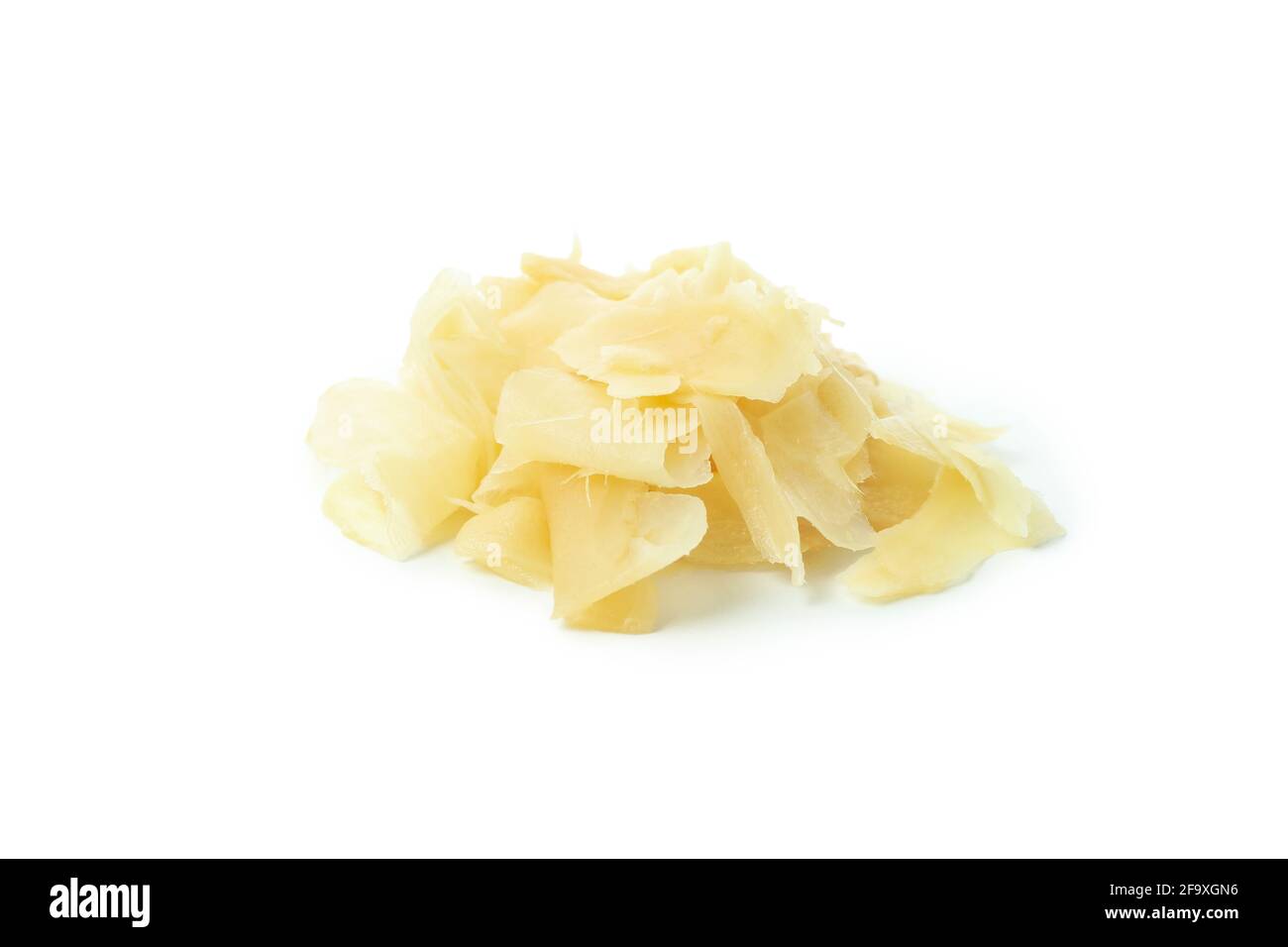 Pickled ginger slices isolated on white background Stock Photo - Alamy